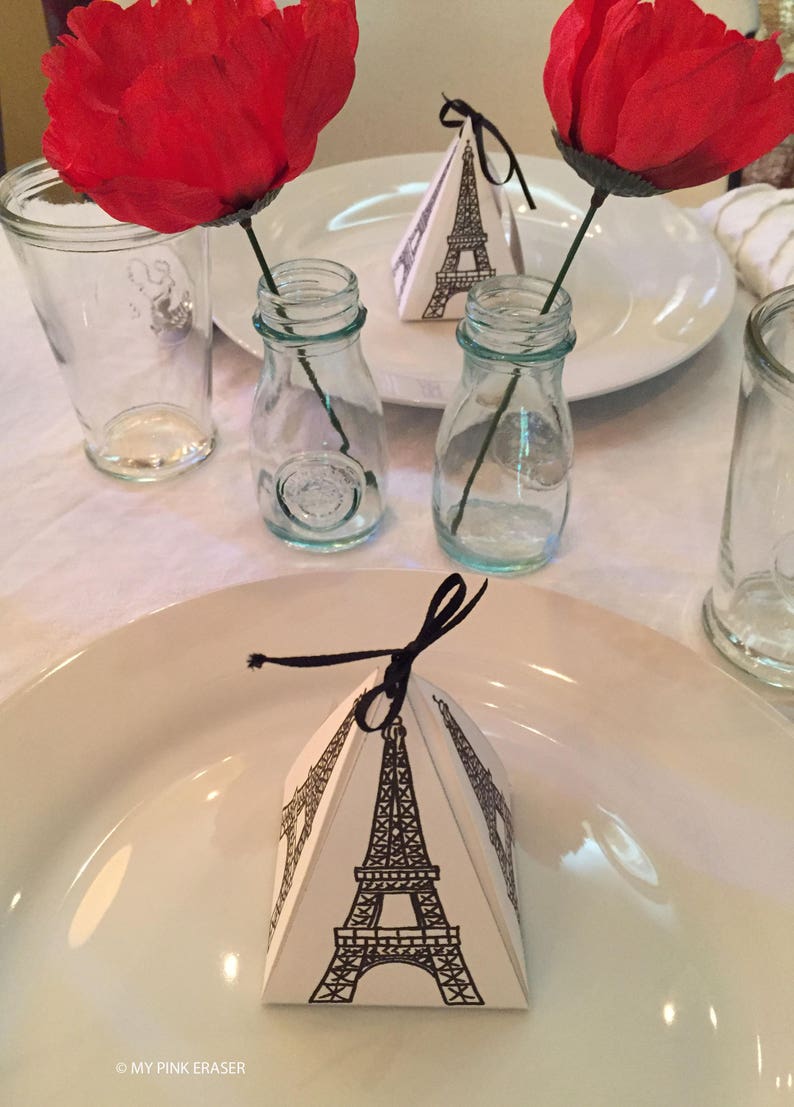 Eiffel Tower Favor Box // Paris Theme Party Favor - Etsy