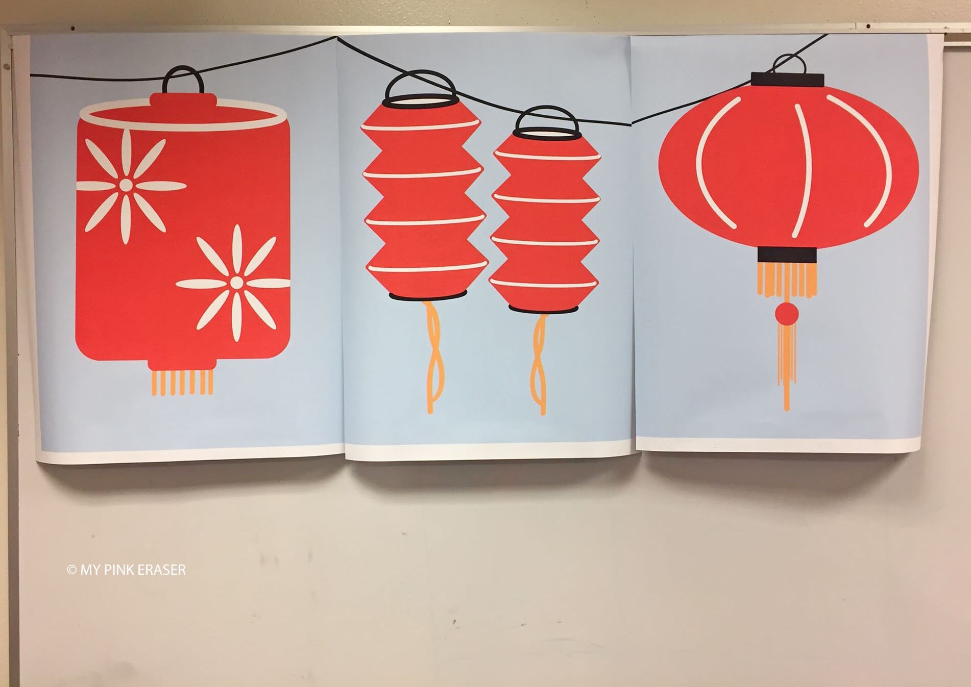 Chinese New Year Banner // Paper Lantern Banner - Etsy