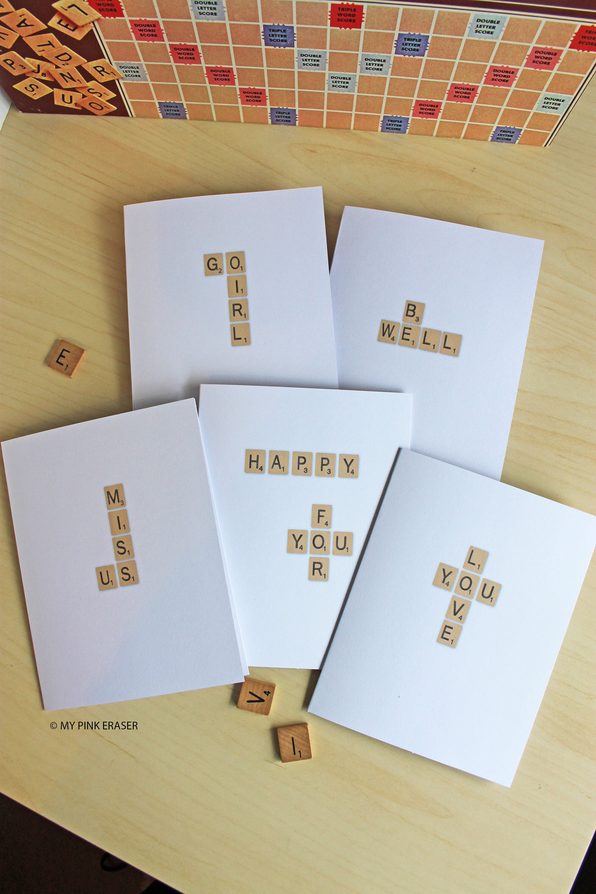 Scrabble Theme Card Set - Etsy