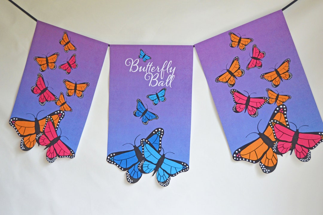 Monarch Butterfly Poster // Butterfly Theme Banner // Monarch Butterfly ...