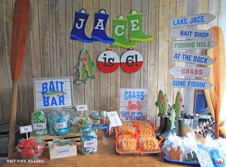 Fishing Theme Banner// Fishing Party - Etsy