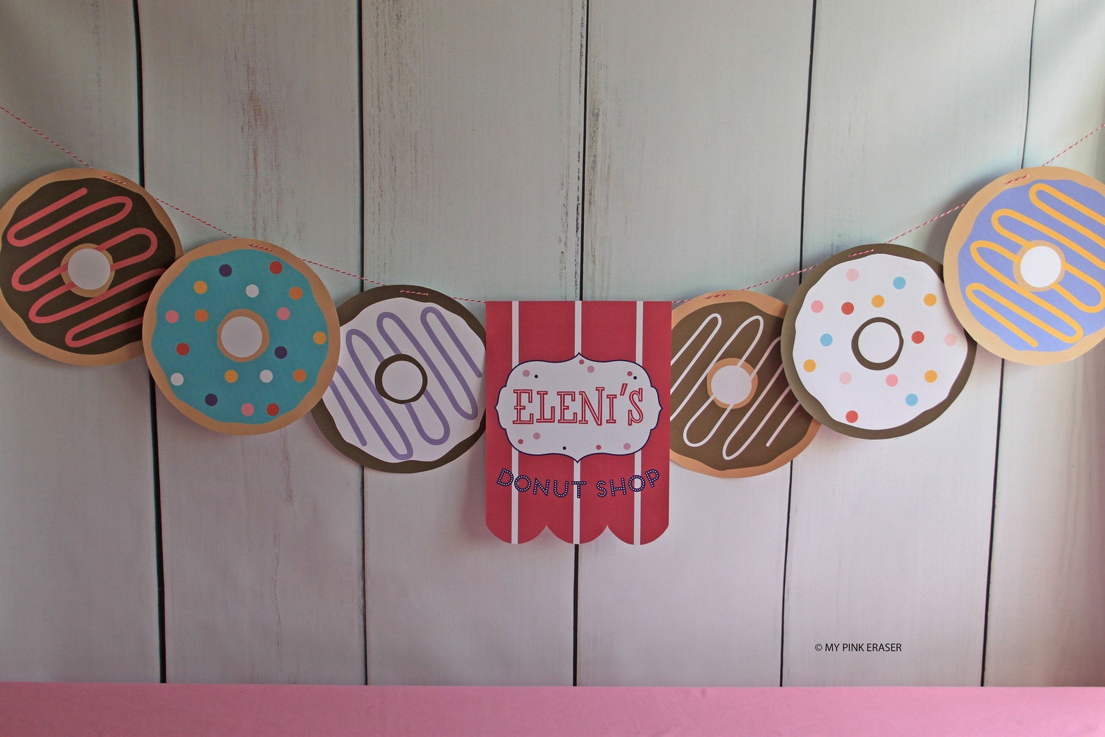 Custom Donut Party Banner // Donut Shop Custom Printables - Etsy
