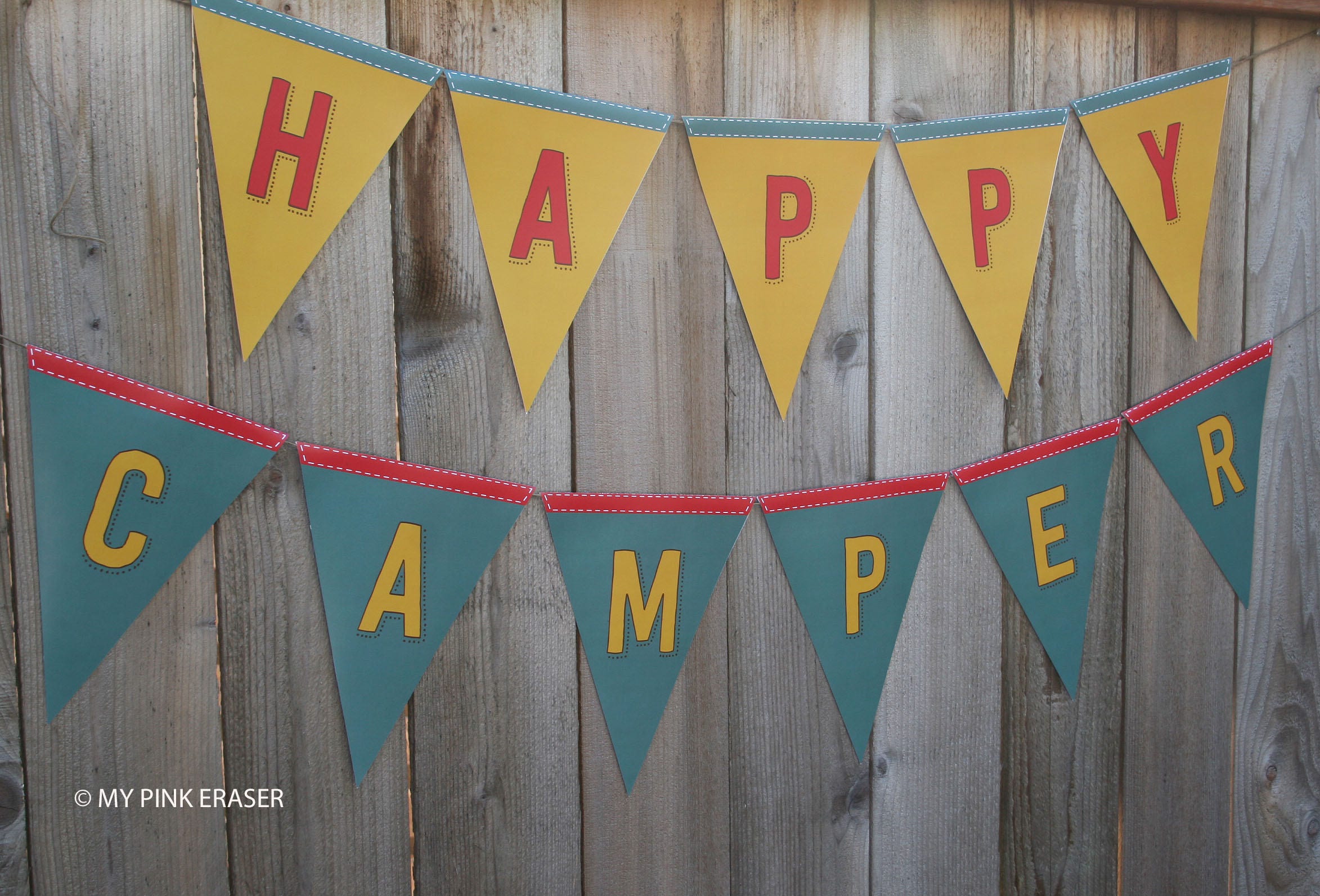 Happy Campers Banner // Camping Party Decorations - Etsy