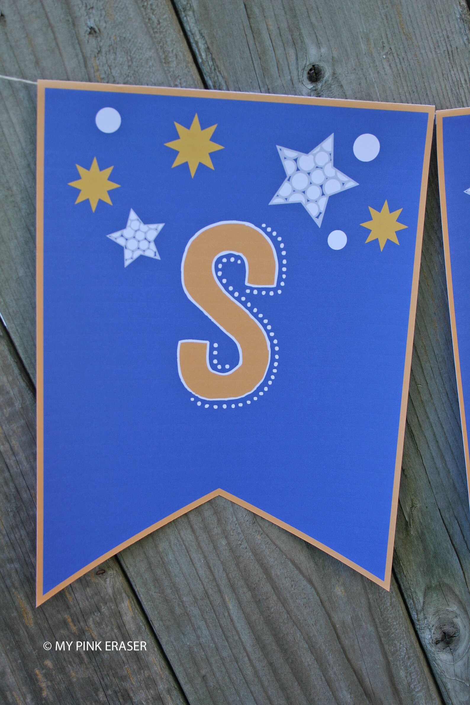 Star theme banner // starry night pennant | Etsy