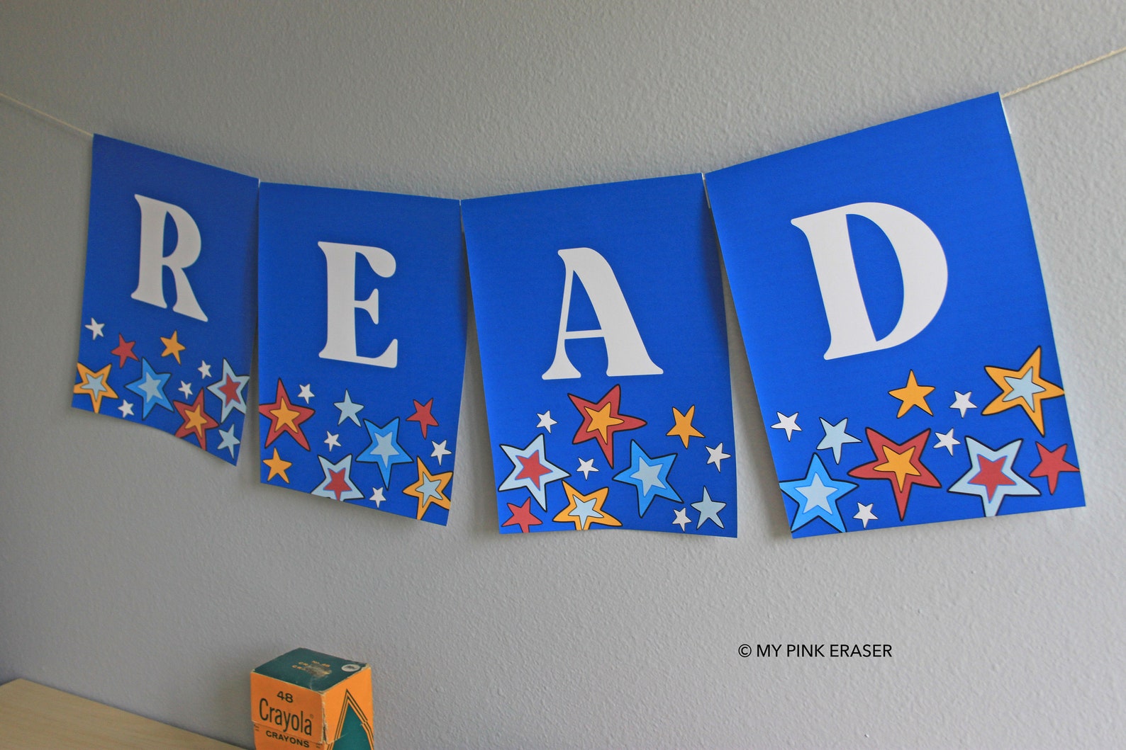 Classroom Read Banner // Reading Star Theme Banner | Etsy