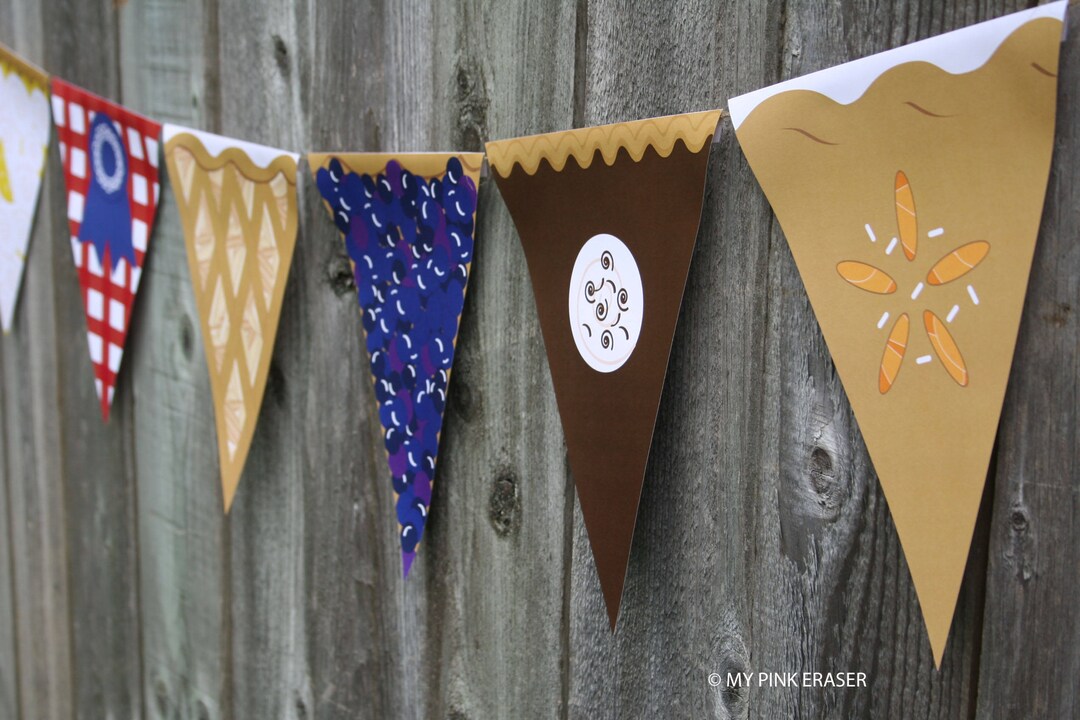 Pie Banner // Pie Pennant // County Fair Banner - Etsy
