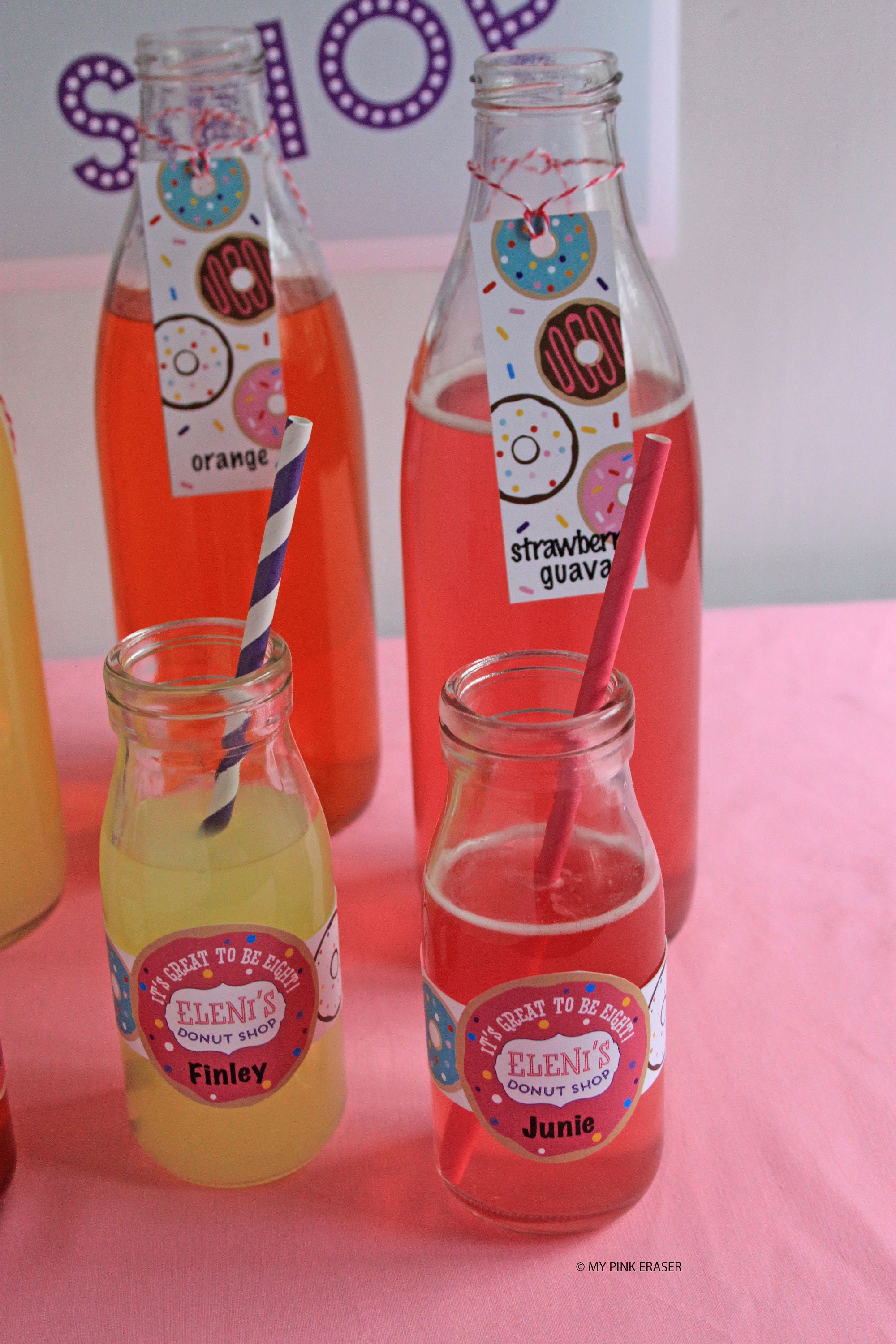 Personalized Donut Party Bottle Labels // Donut Theme // Custom Donut ...