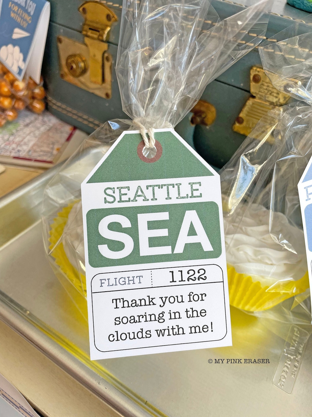 Travel Theme Party Favors // Baggage Tag Favor - Etsy