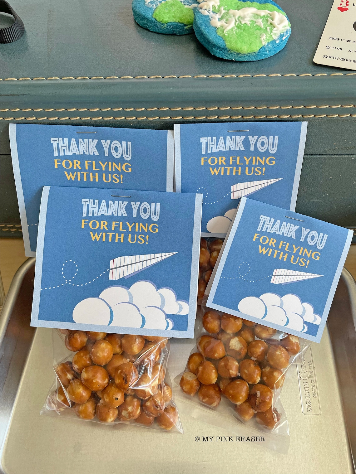 Travel Theme Party Favors // Paper Airplane Treat Topper // Airplane ...