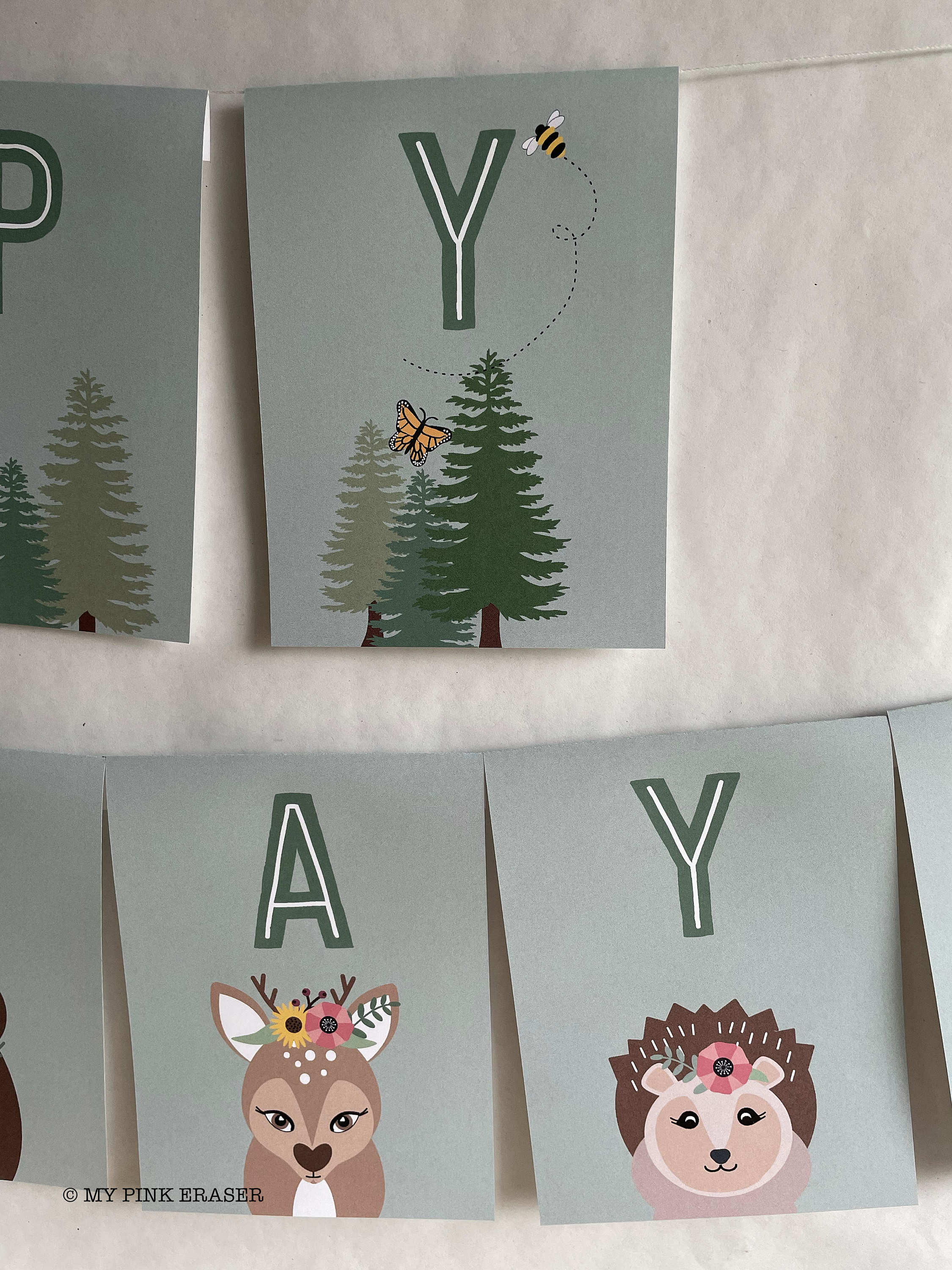 Woodland Birthday Banner // Woodland Theme Party // Woodland - Etsy
