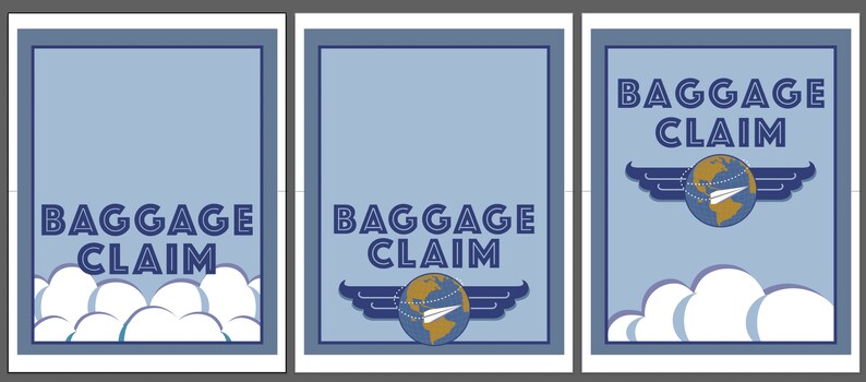 Travel Theme Signs // Airport Signs - Etsy