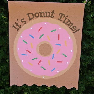 Donut Time Banner // Donut Party Decorations - Etsy