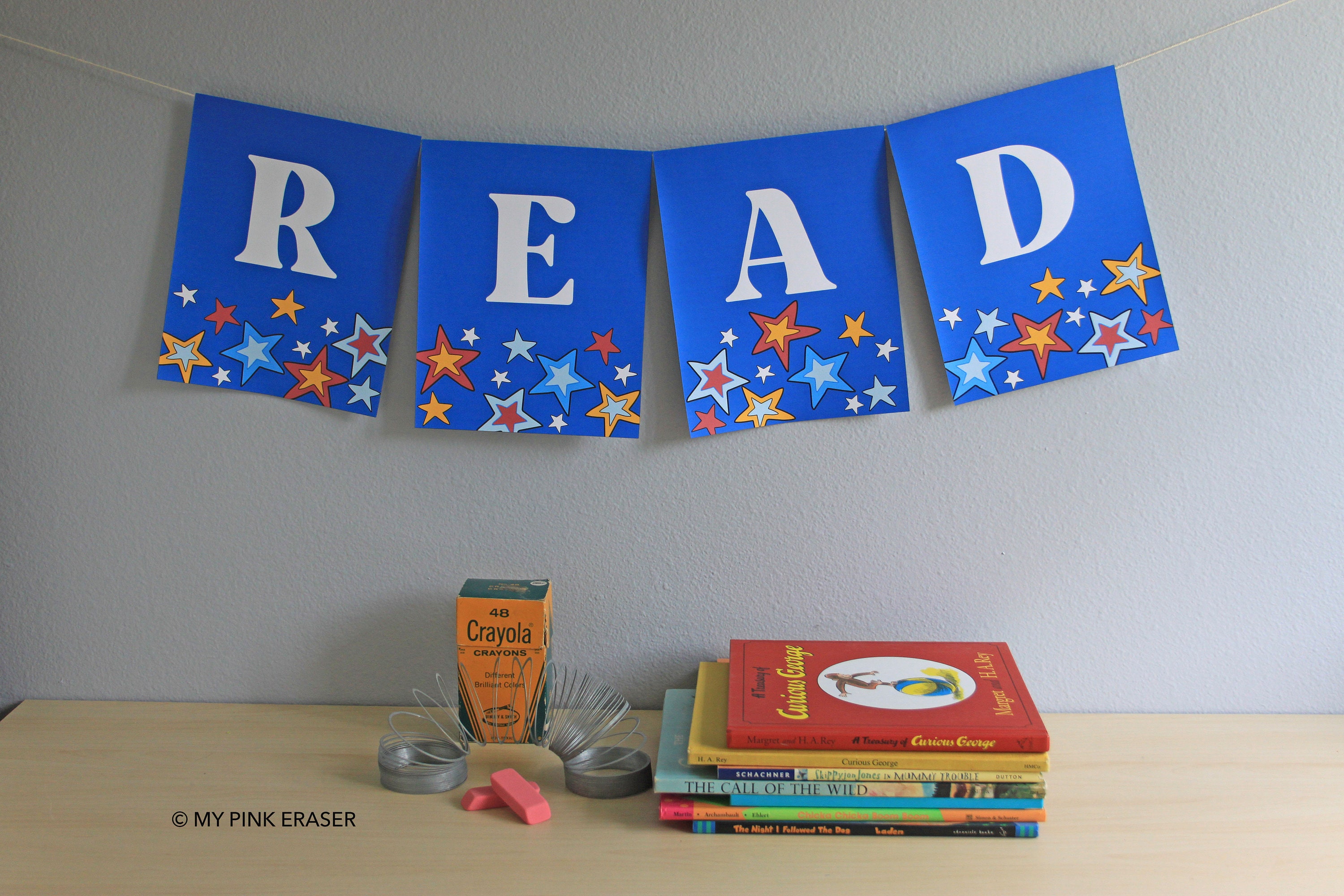 Classroom Read Banner // Reading Star Theme Banner - Etsy