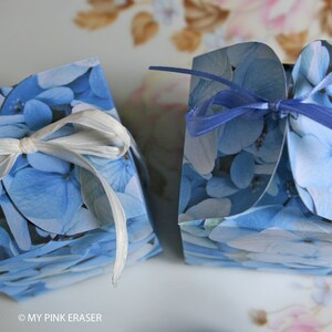Hydrangea Favor Box // Hydrangea Flower Treat Box - Etsy