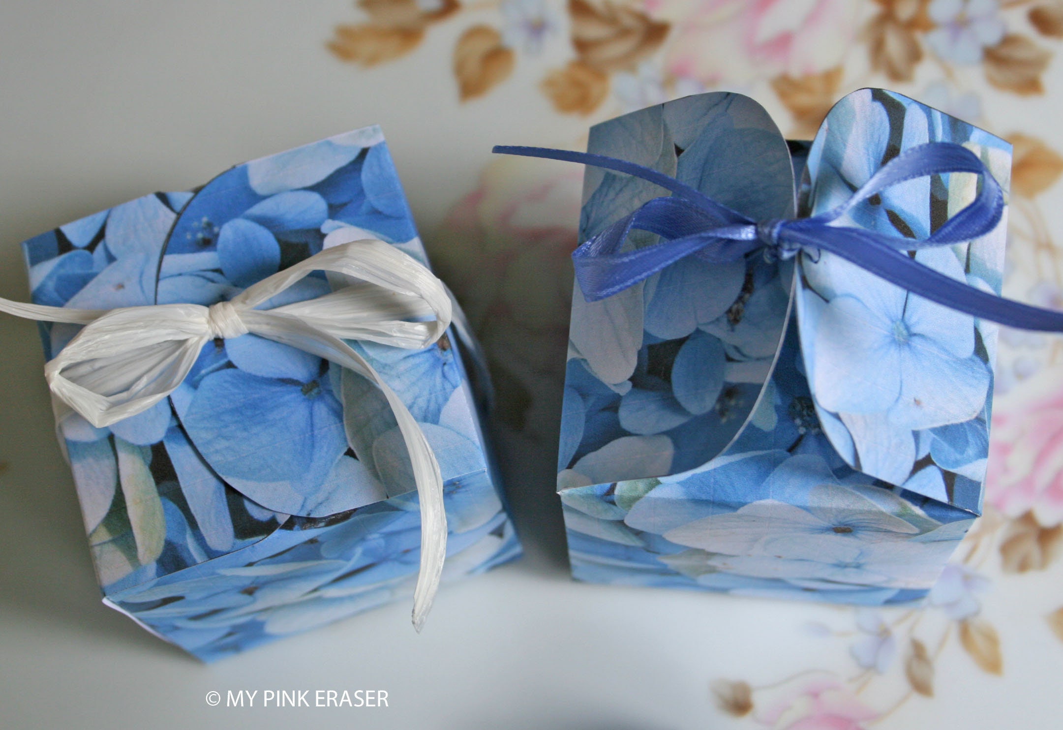 Hydrangea Favor Box // Hydrangea Flower Treat Box - Etsy