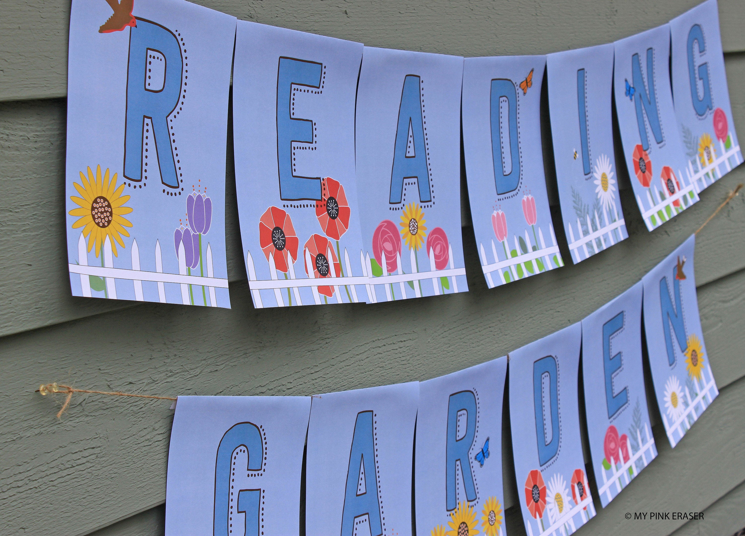 Reading Garden Banner // Classroom Banner - Etsy
