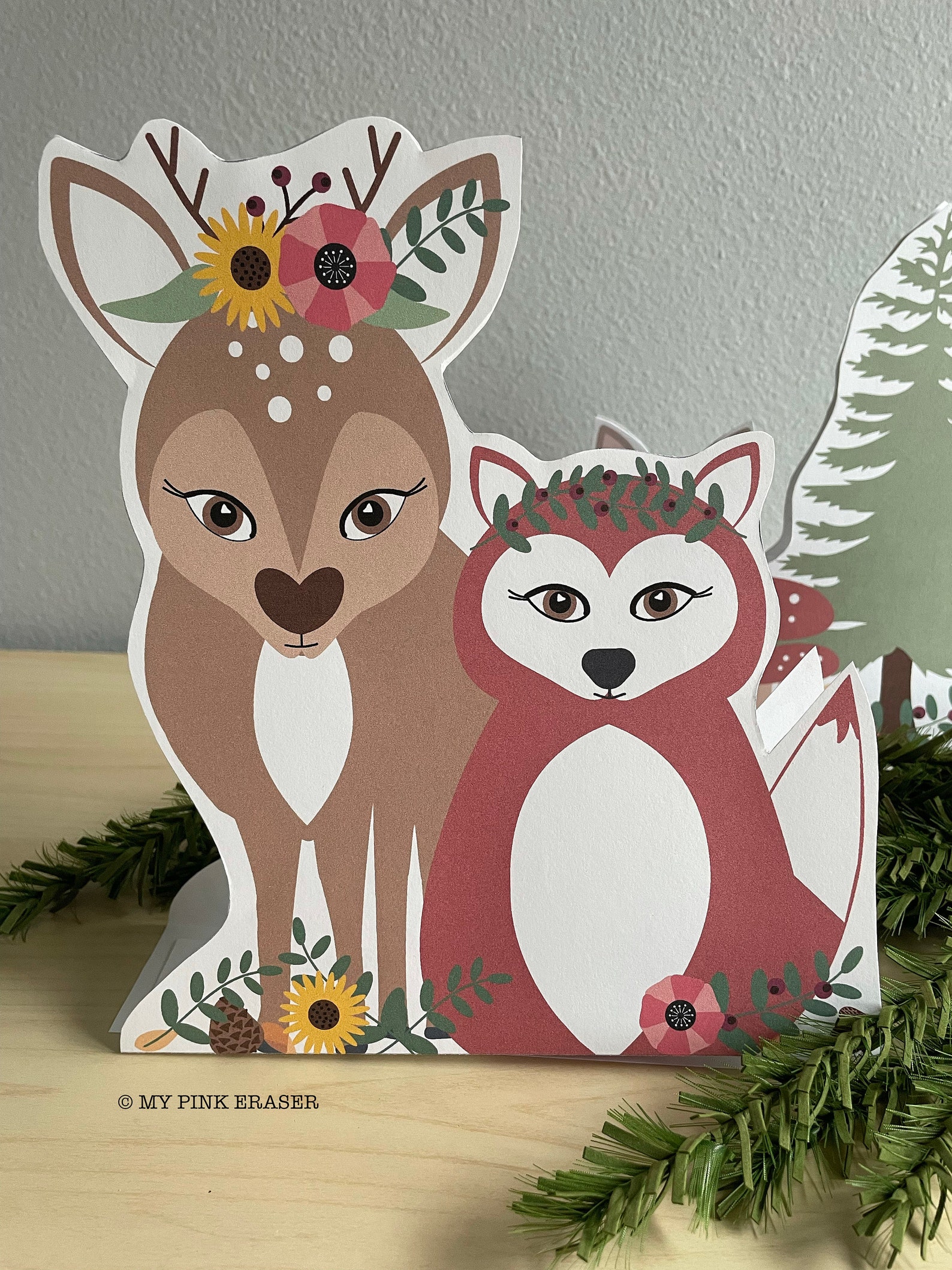 Woodland Animal Table Displays // Woodland Theme Party Decor - Etsy