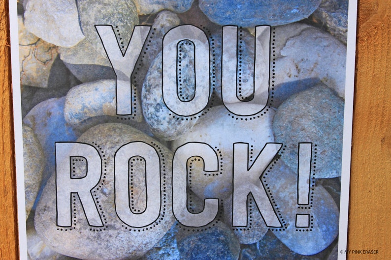 You Rock Poster // Motivational Poster - Etsy