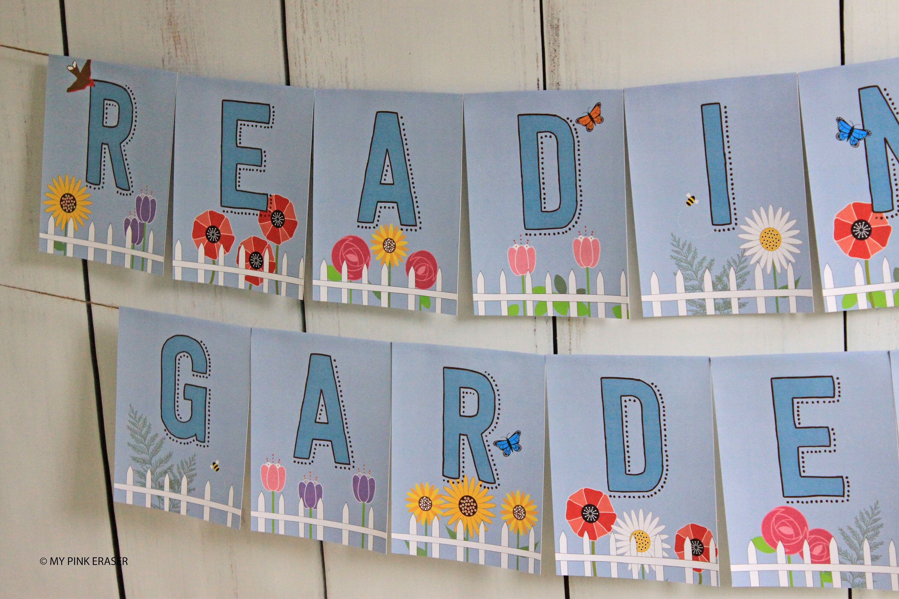 Reading Garden Banner // Classroom Banner - Etsy