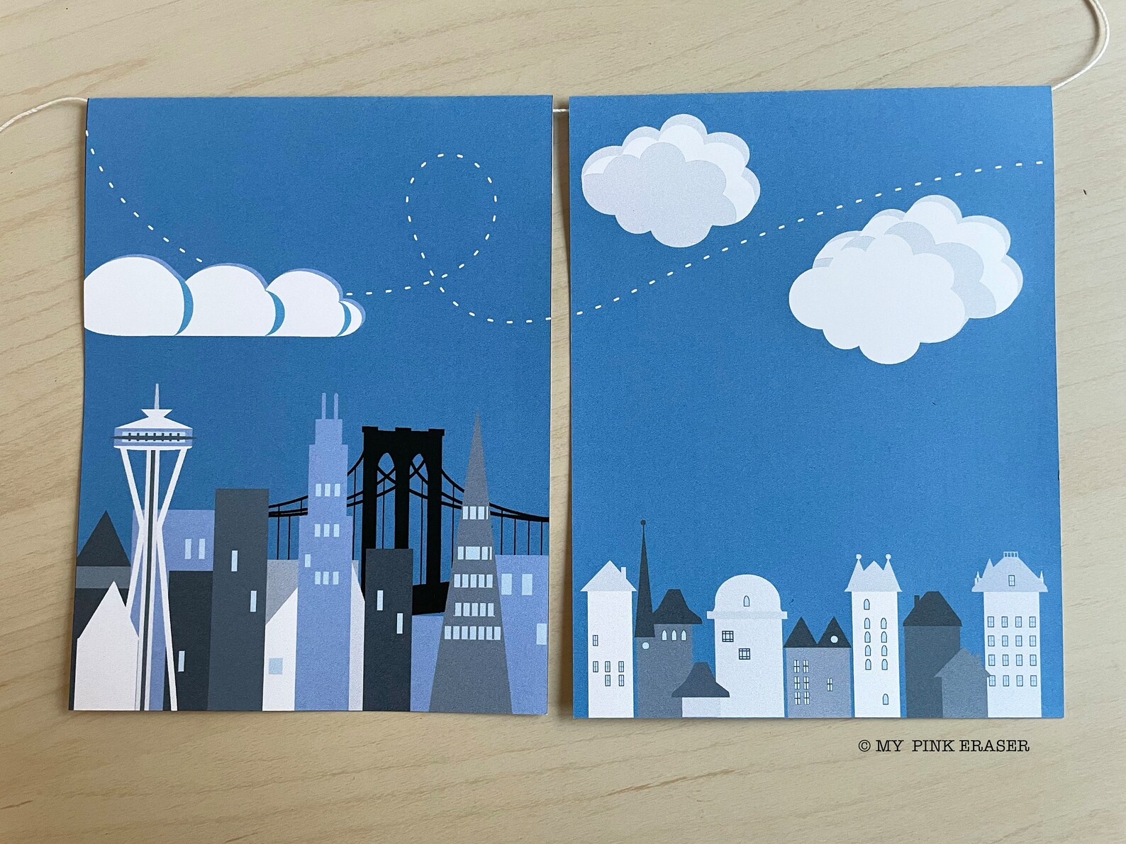 Paper Airplane Theme Banner // Travel Theme Banner // America Theme ...