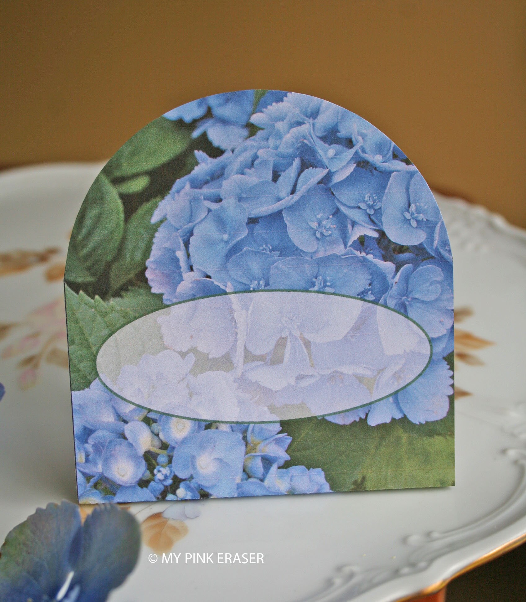 Hydrangea Place Cards // Hydrangea Flower Table Tents - Etsy
