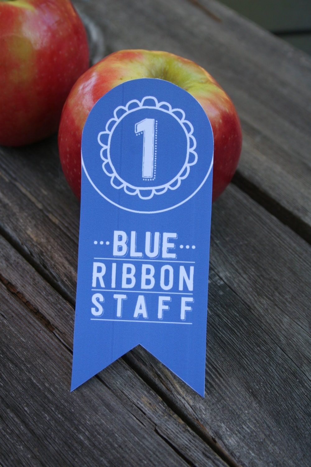 Blue Ribbon Staff Gift Tag // Staff Thank You Tag - Etsy