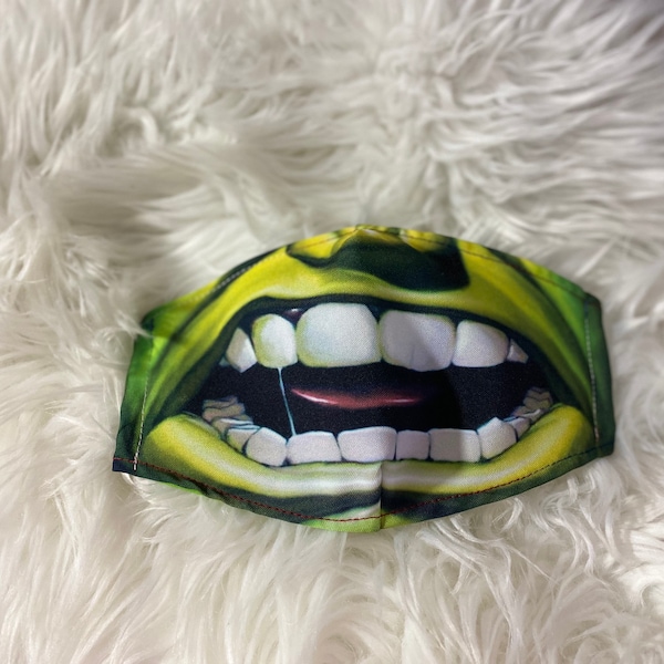 Hulk Face Mask - Etsy