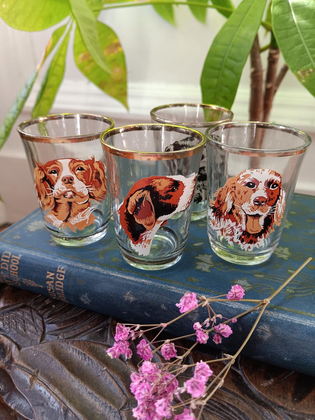 Shot Glasses for Dog Lovers Vintage French Glassware - Etsy