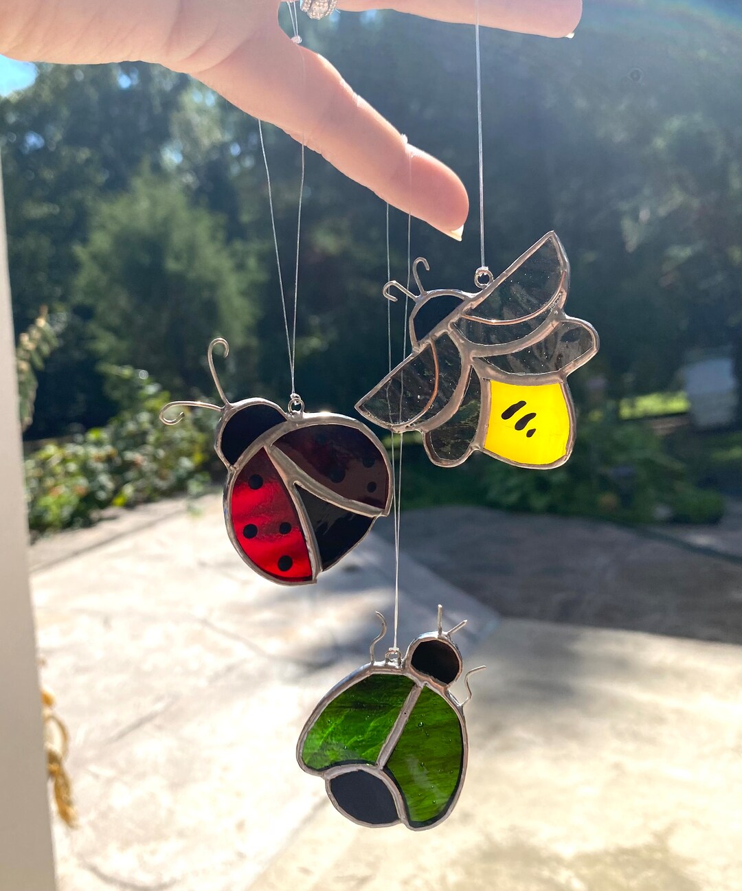 Bug Buddy Trio Stained Glass Suncatchers - Etsy
