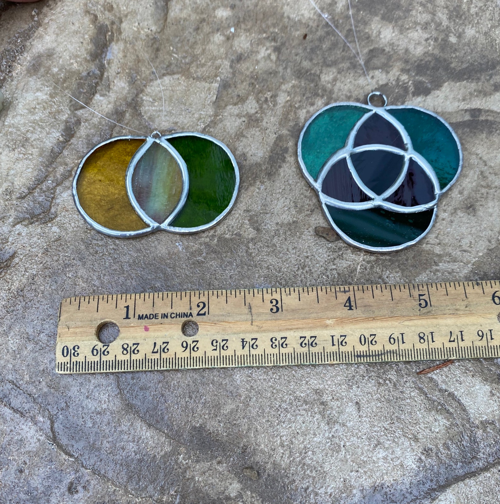 Sacred Geometry Shapes Stained Glass Suncatchers | Etsy