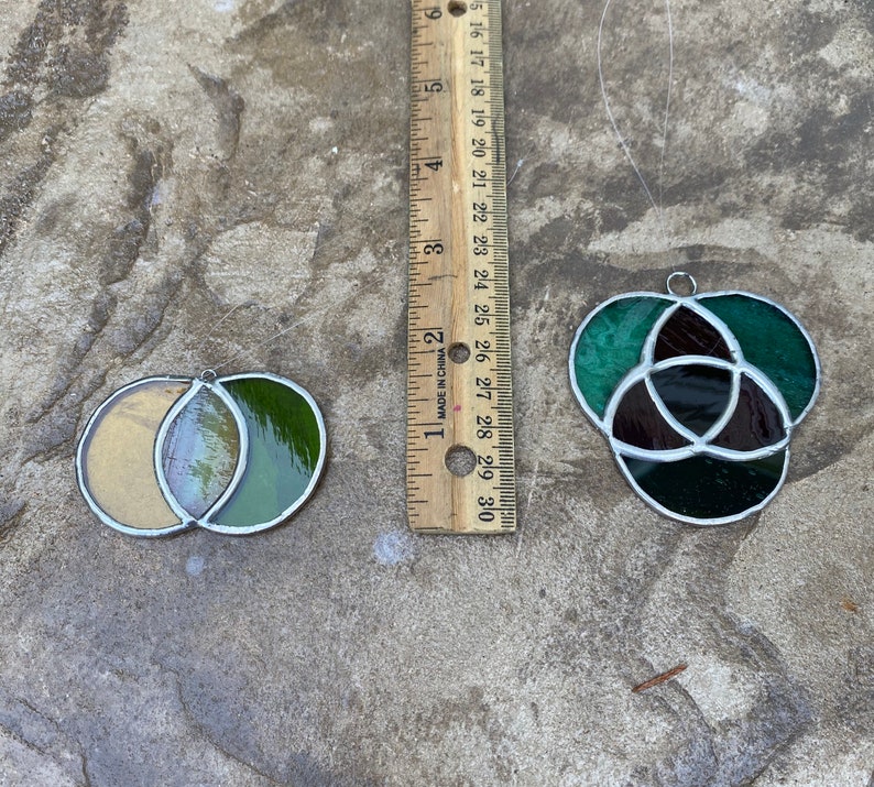 Sacred Geometry Shapes Stained Glass Suncatchers | Etsy