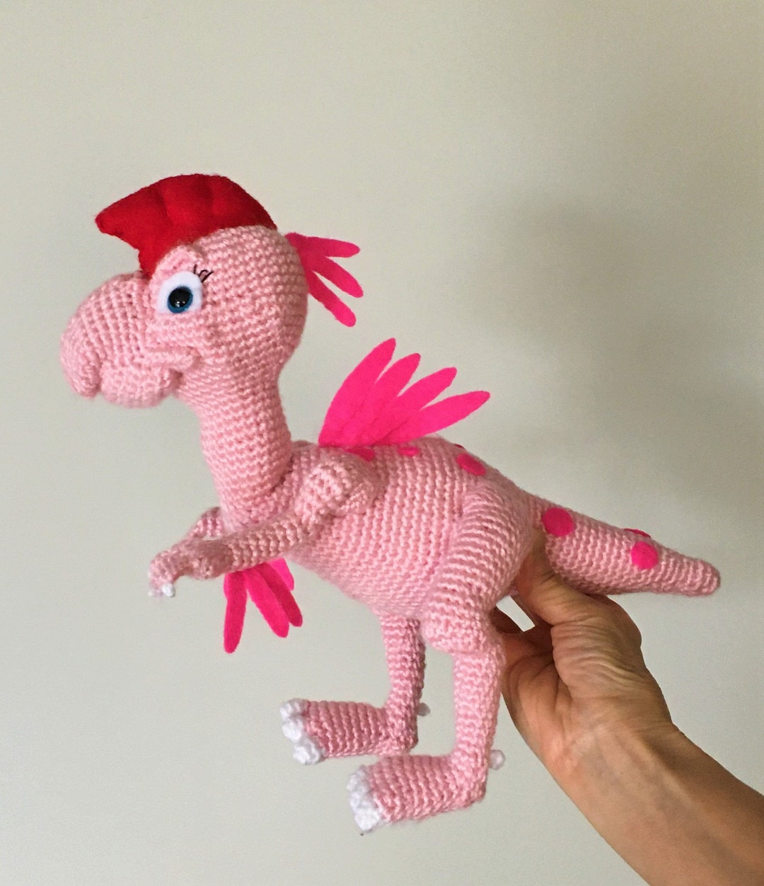 Crocheted Ruby Dinosaur - Etsy