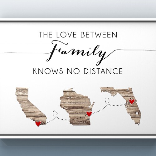The Love Between Family Knows No Distance Print Long Distance - Etsy