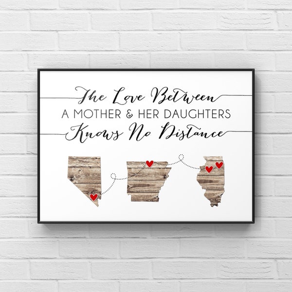 Mother and Daughter Far Apart - Etsy