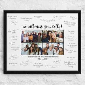 Farewell Photo Collage Frame – Personalized Retirement Keepsake ...