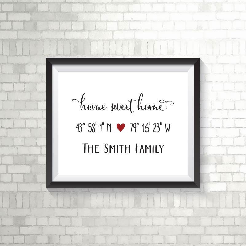 Coordinates Sign - Etsy