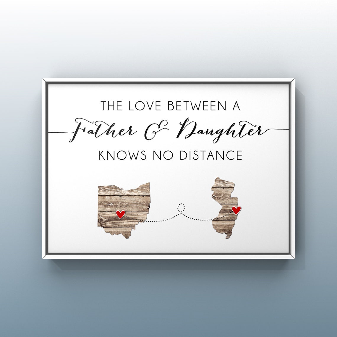 Personalized Gift for Dad Father and Daughter Long Distance - Etsy
