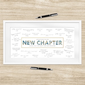 Coworker Goodbye Gift, New Chapter Guestbook, Employee Leaving ...
