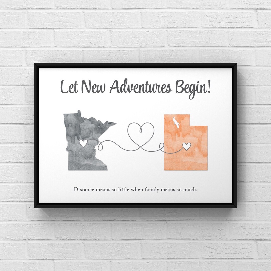 Moving Away Keepsake for Family | Long Distance Present | State to ...