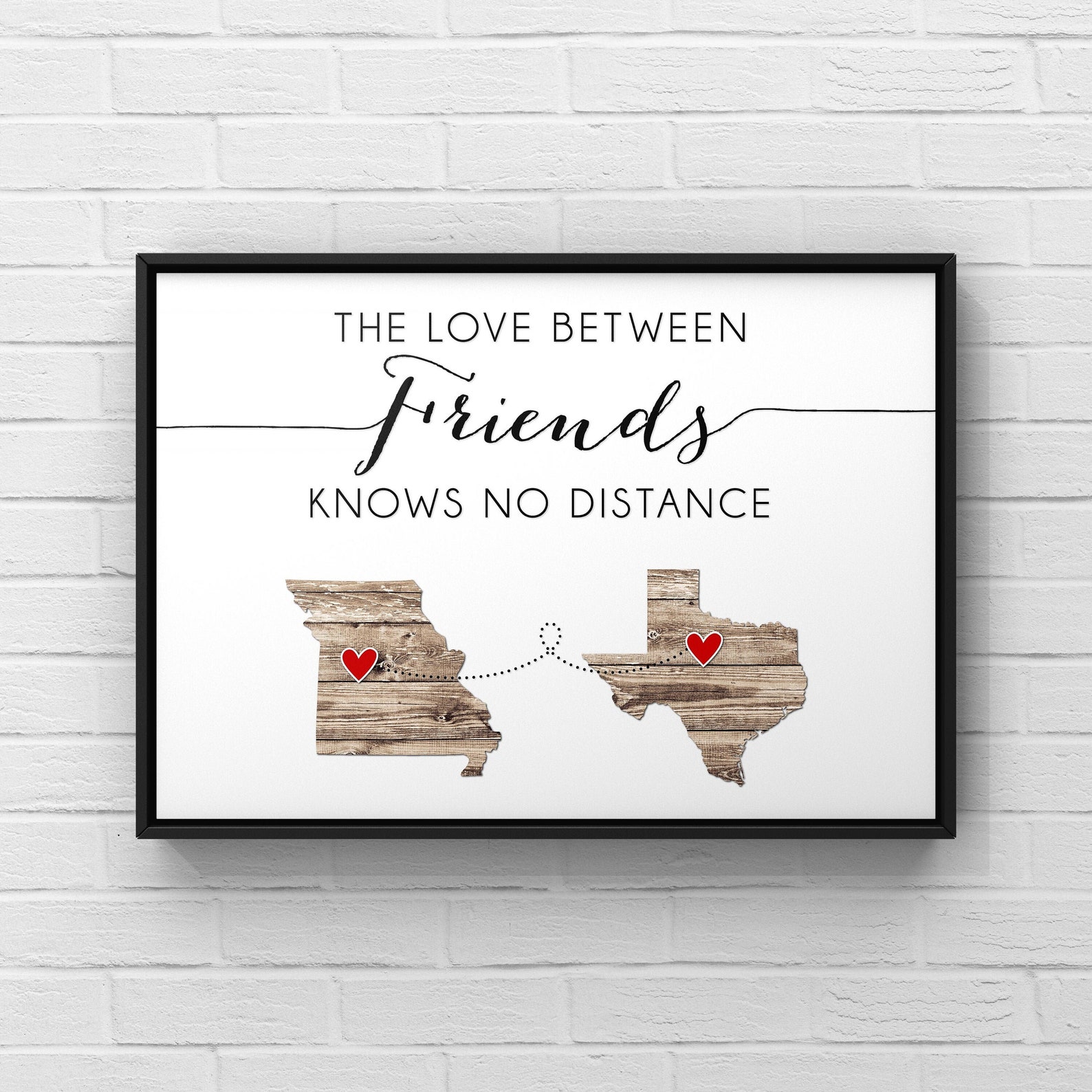 Long Distance Friends Gift Personalized Friendship Gift - Etsy