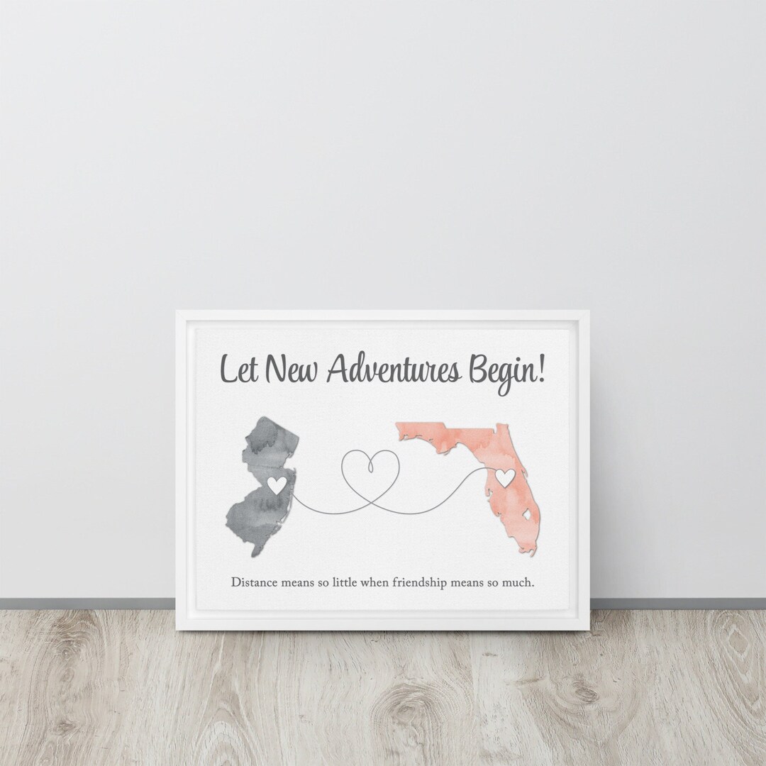 Long Distance Friendship Gift Best Friend Moving Away Print - Etsy