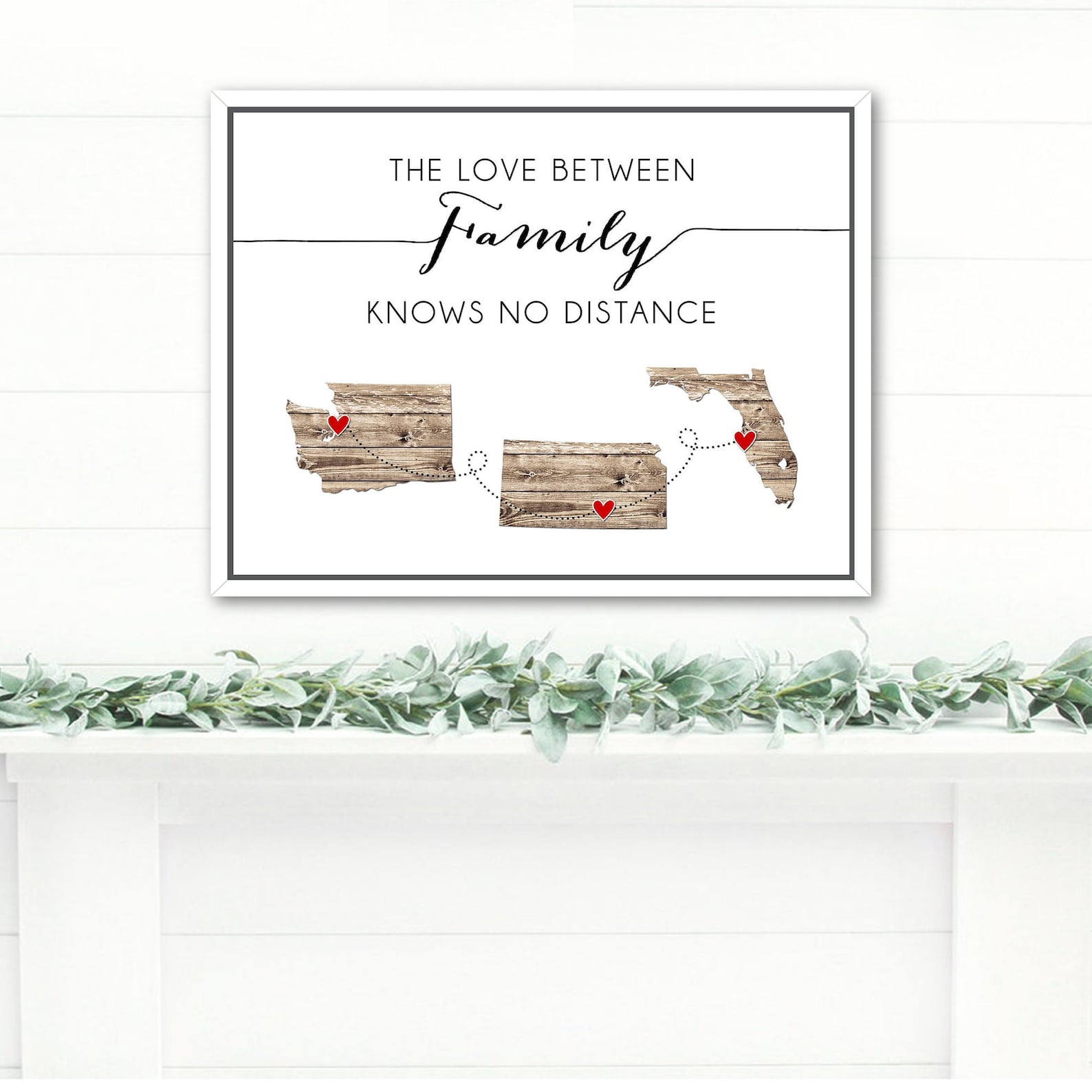Long Distance Family Gift Personalized Print Custom Moving - Etsy