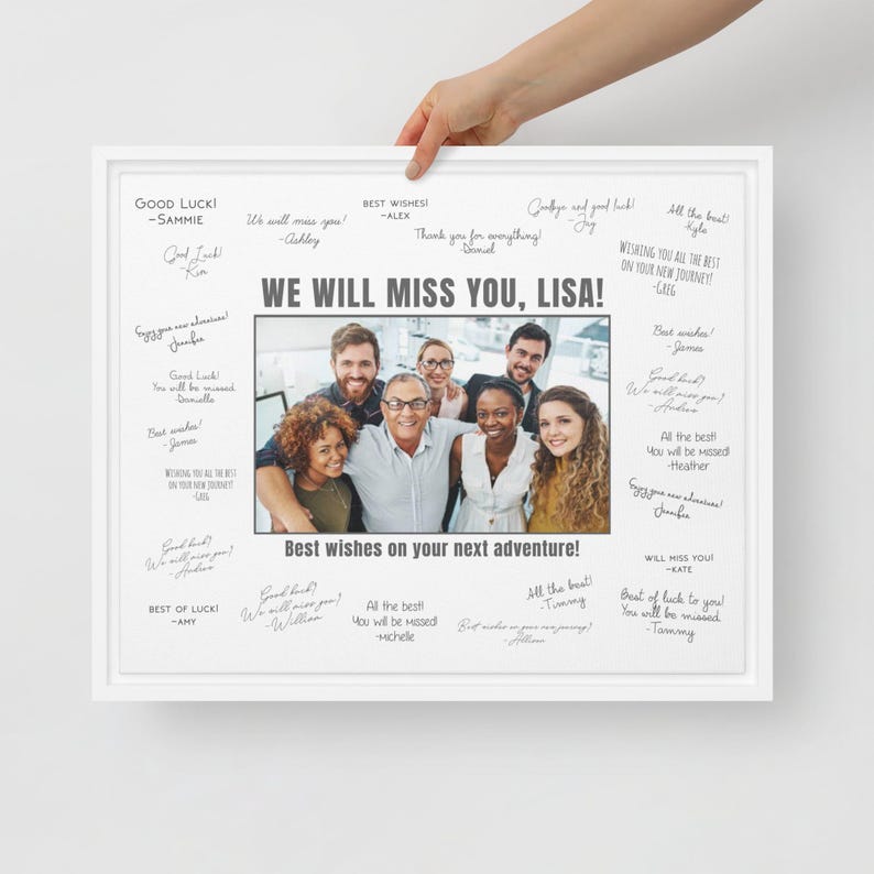 Custom Farewell & Retirement Gift – Personalized Signature Photo Frame ...