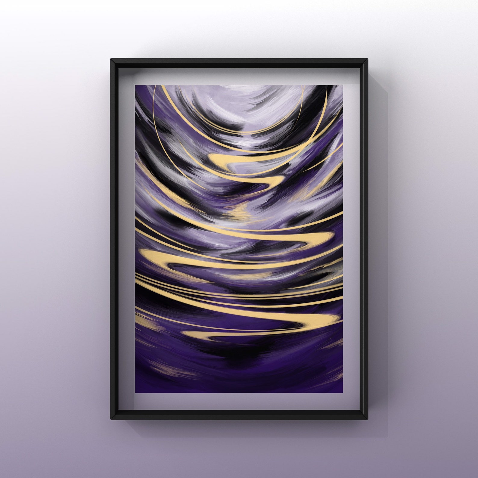 Purple Abstract Art Industrial Wall Art Print Whimsical - Etsy