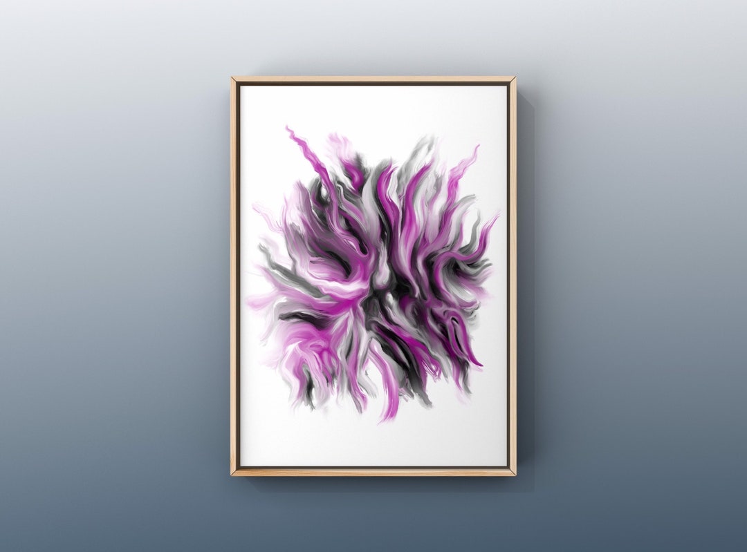 Purple Abstract Art Print, Canvas Artwork, Modern Decor, Abstract ...