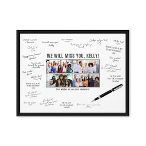 Custom Signature Photo Frame - Retirement & Farewell Gift for Coworker ...