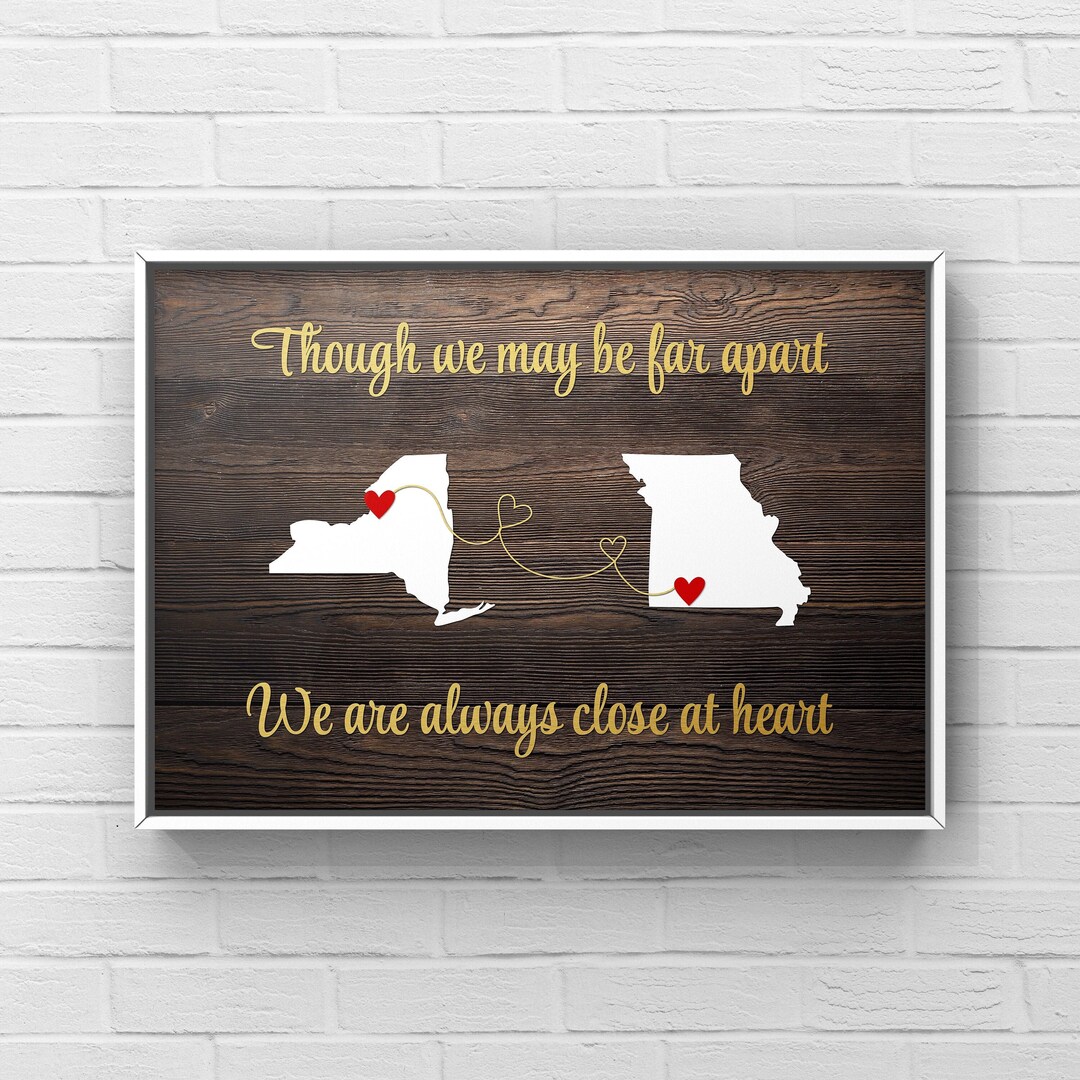 Long Distance Friendship Gift Far Apart but Close at Heart - Etsy