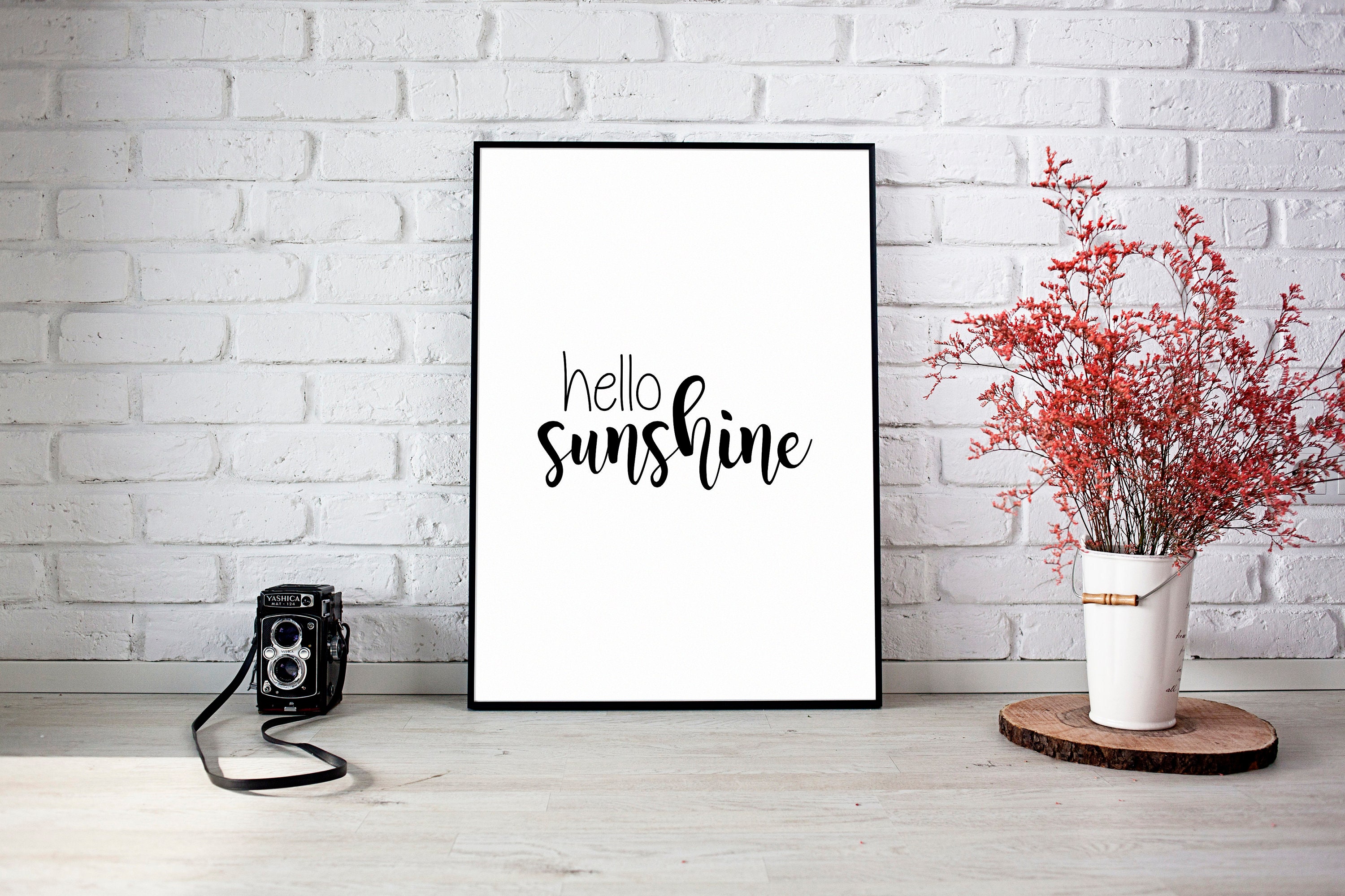 Hello Sunshine Print Summer Printable Art Digital Download Spring ...