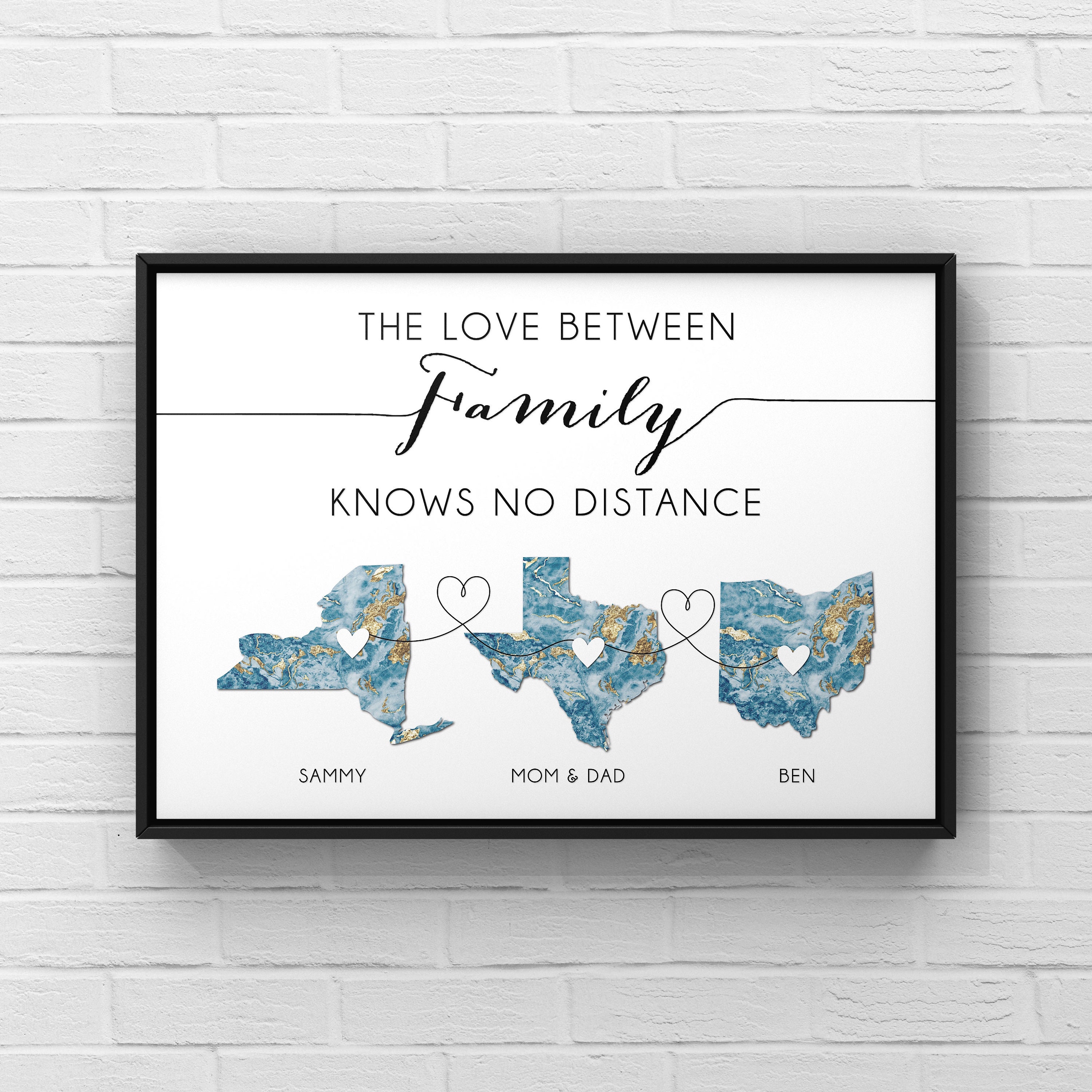 Moving Gift for Family Personalized Family Gift Custom Maps - Etsy