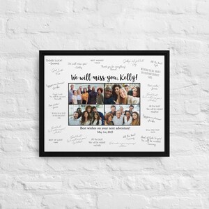 Farewell Photo Collage Frame – Personalized Retirement Keepsake ...